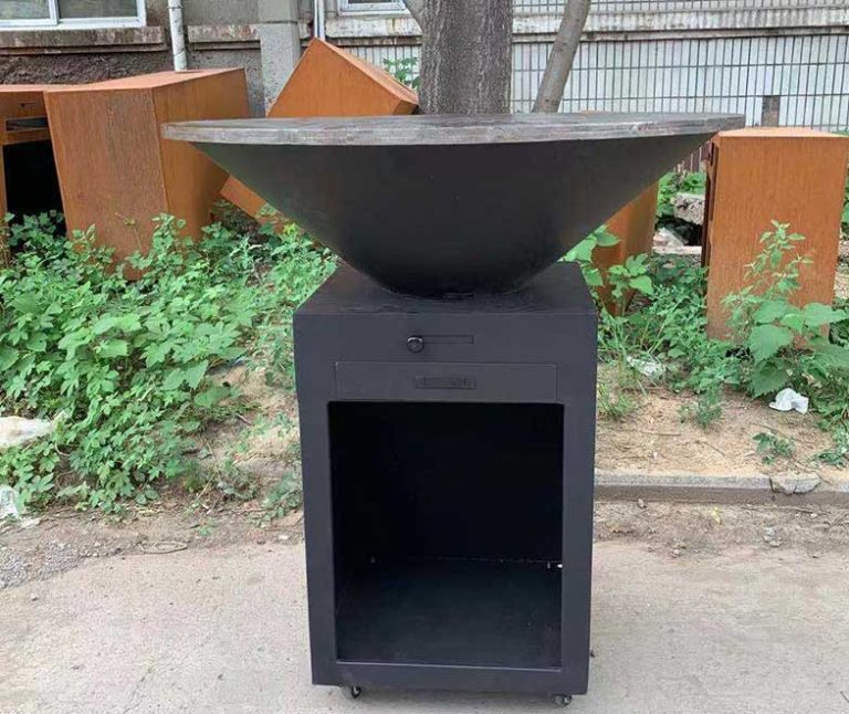 Black Painted Galvanized Steel BBQ Grill Factory